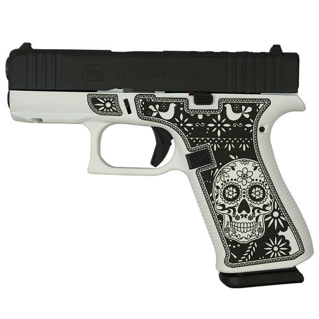 Glock 43X OR “Sugar Skull” Black / White 9mm 3.4″ Barrel 10-Rounds RMR ...